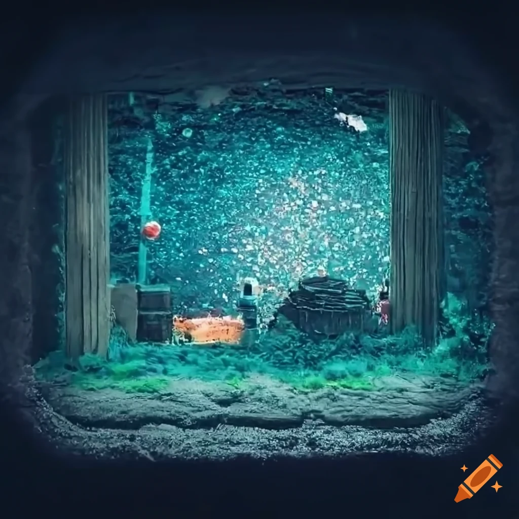 Diorama of totoro in a blade runner inspired setting