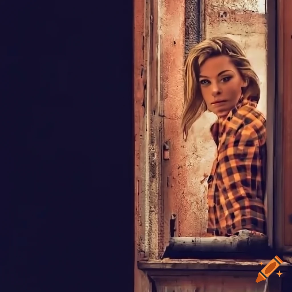 Actress resembling elizabeth banks sitting in a caravan trailer and ...