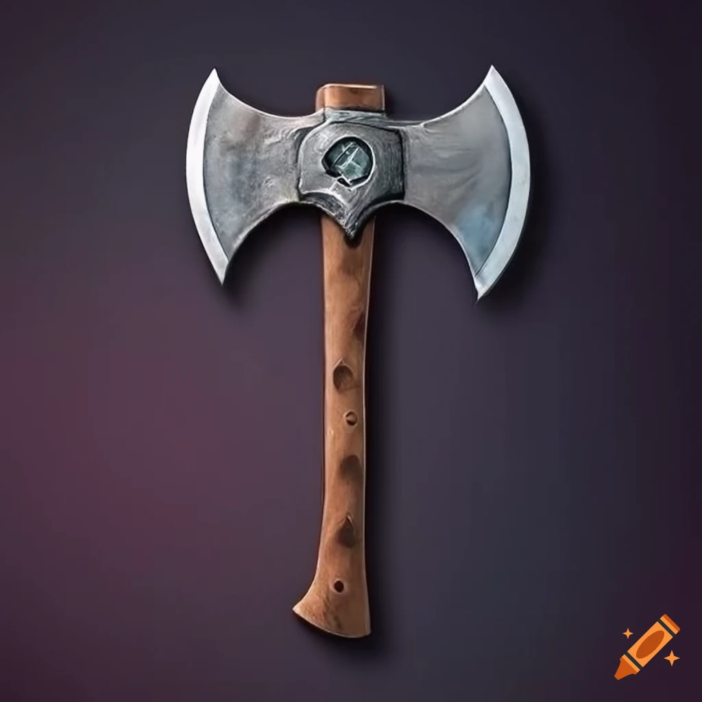 Illustration of a magical steel axe