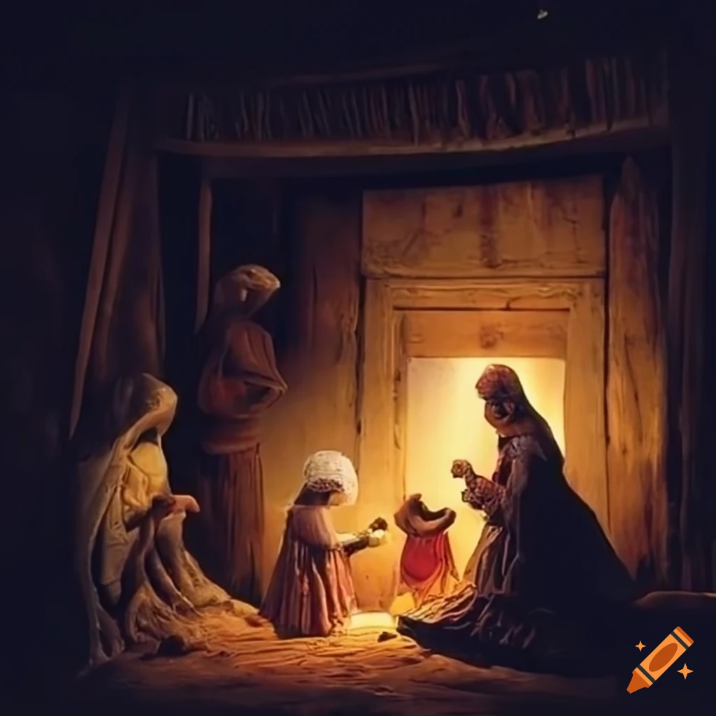 Christmas nativity scene on Craiyon