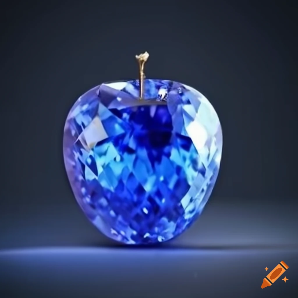 Blue sapphire gemstone in oil painting style on Craiyon