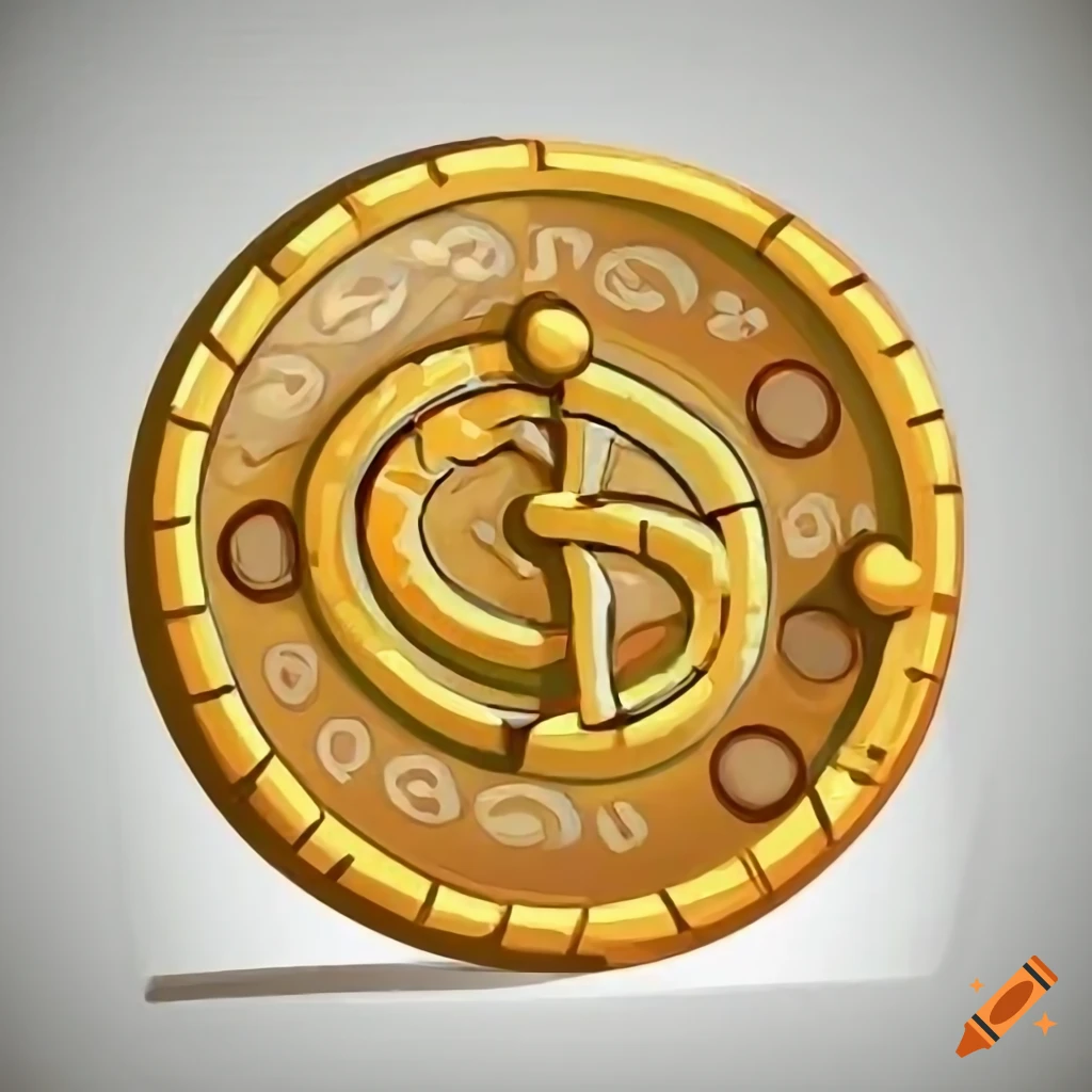 Cheese coins digital drawing