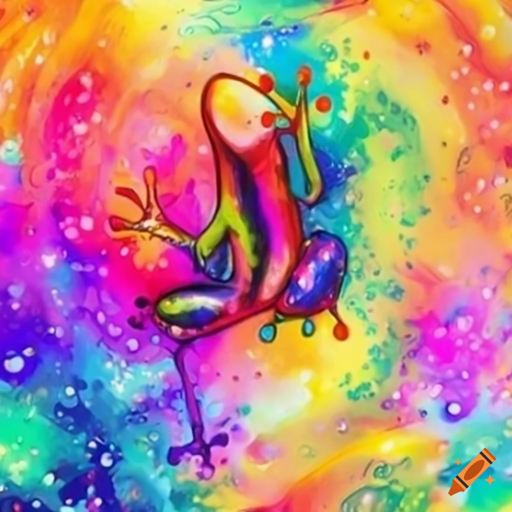 Artistic depiction of a galaxy made of frogs on Craiyon