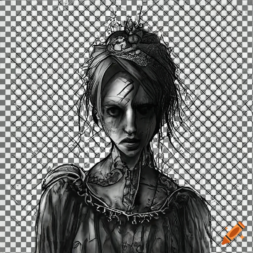 Victorian character standing in a misty landscape