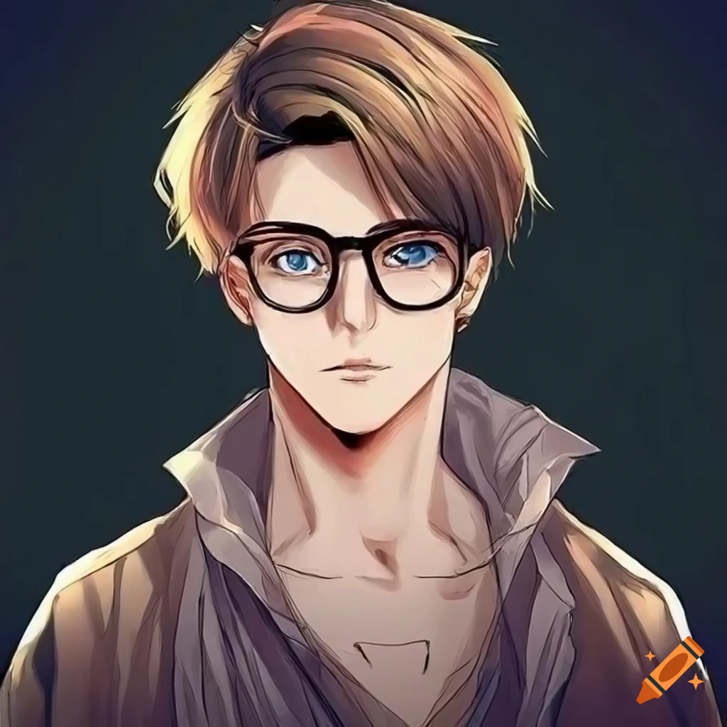 Portrait of a nerdy mathematician with glasses on Craiyon