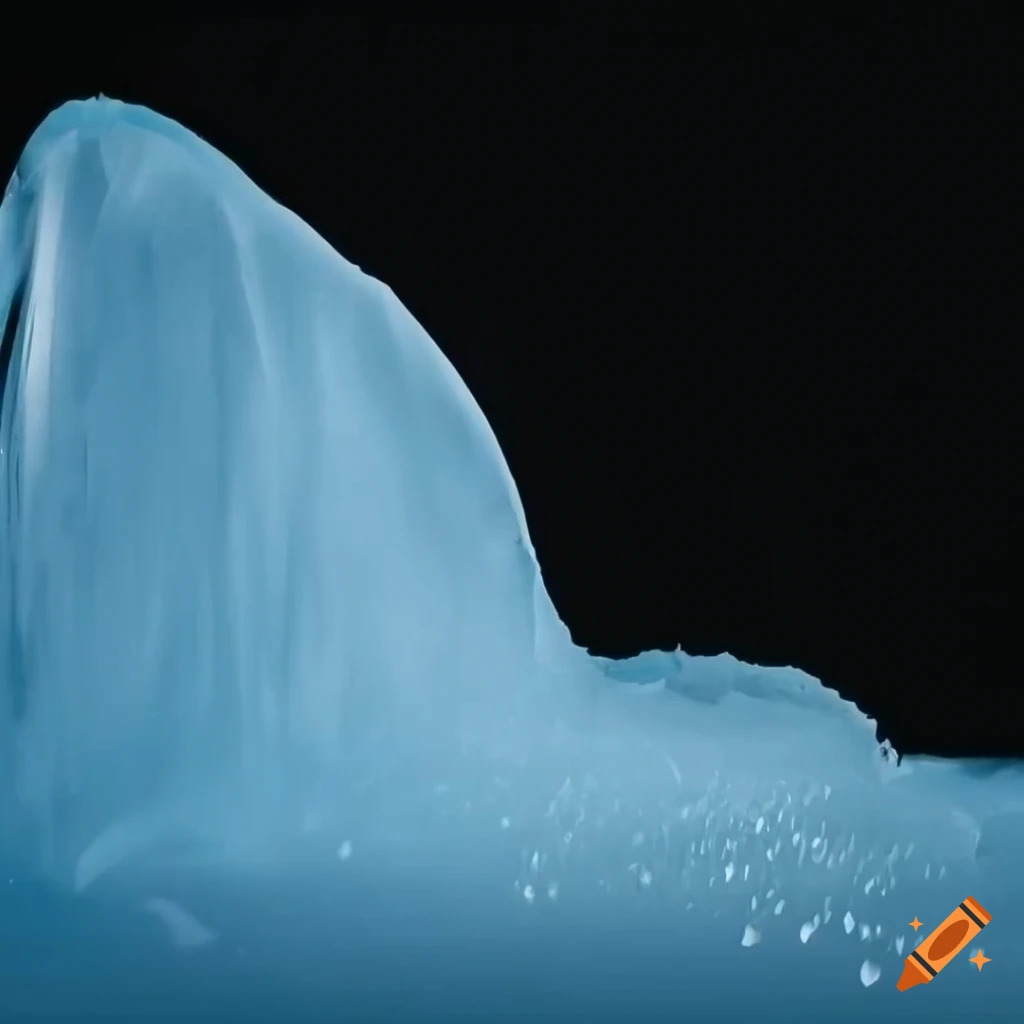 Abstract art of melting ice columns on Craiyon