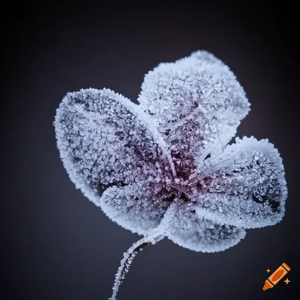 Close-up of a frozen flower