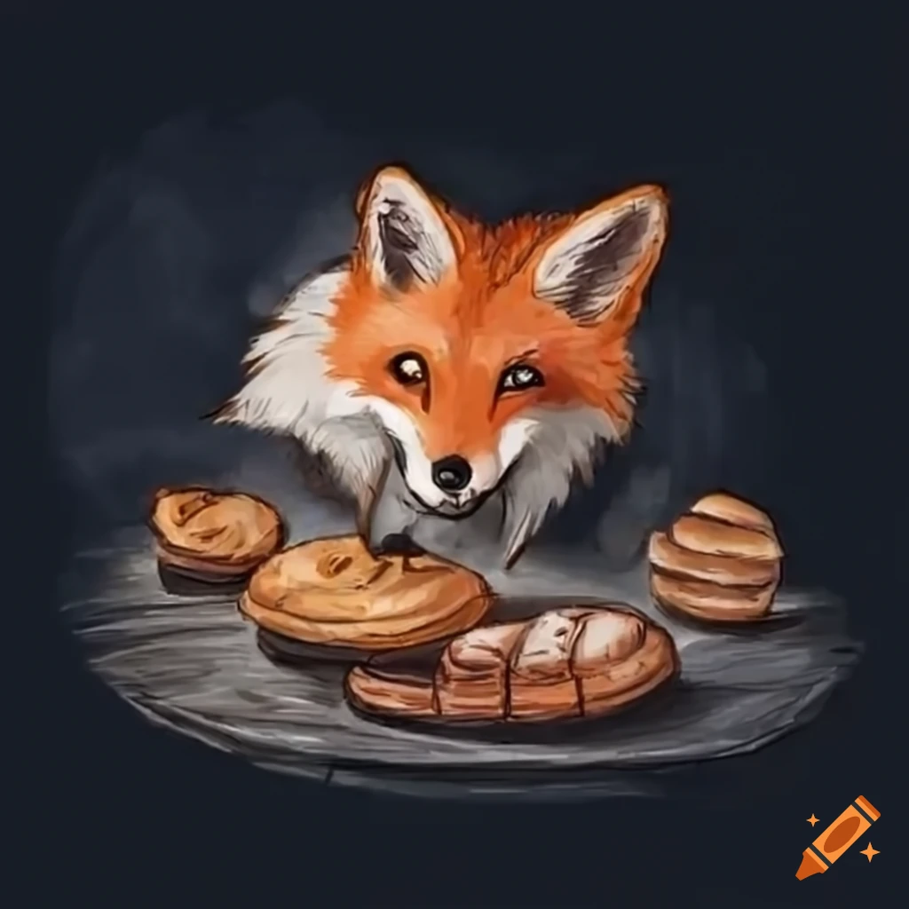 Goat and raccoon baking a cake in a pencil drawing on Craiyon