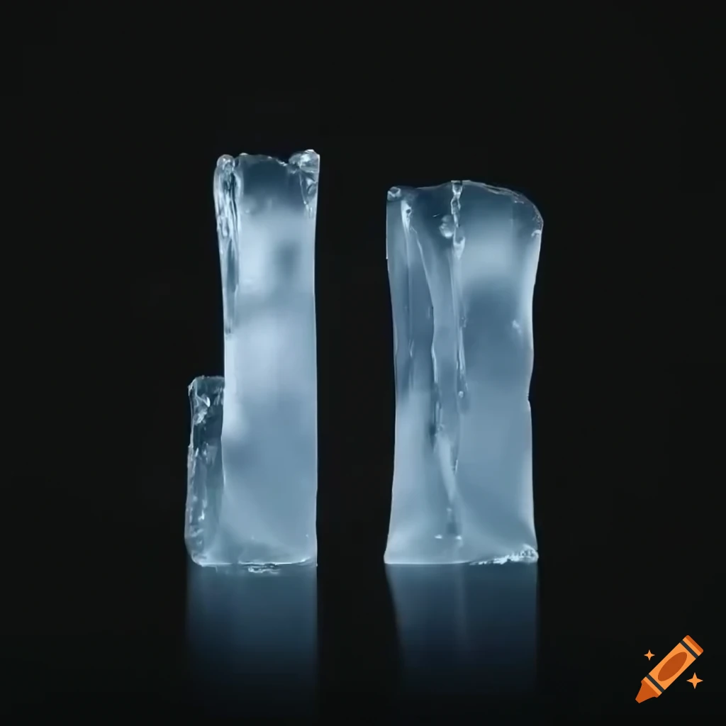 Melting ice columns in a sci-fi video game