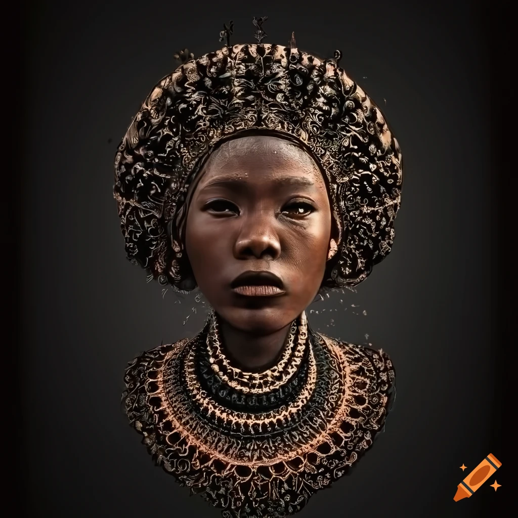 Dark wall with african engraved designs on Craiyon