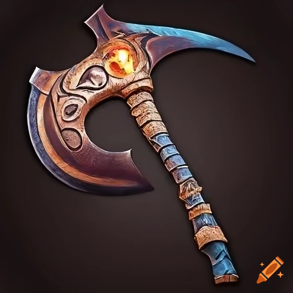 Image of a mythical axe on Craiyon