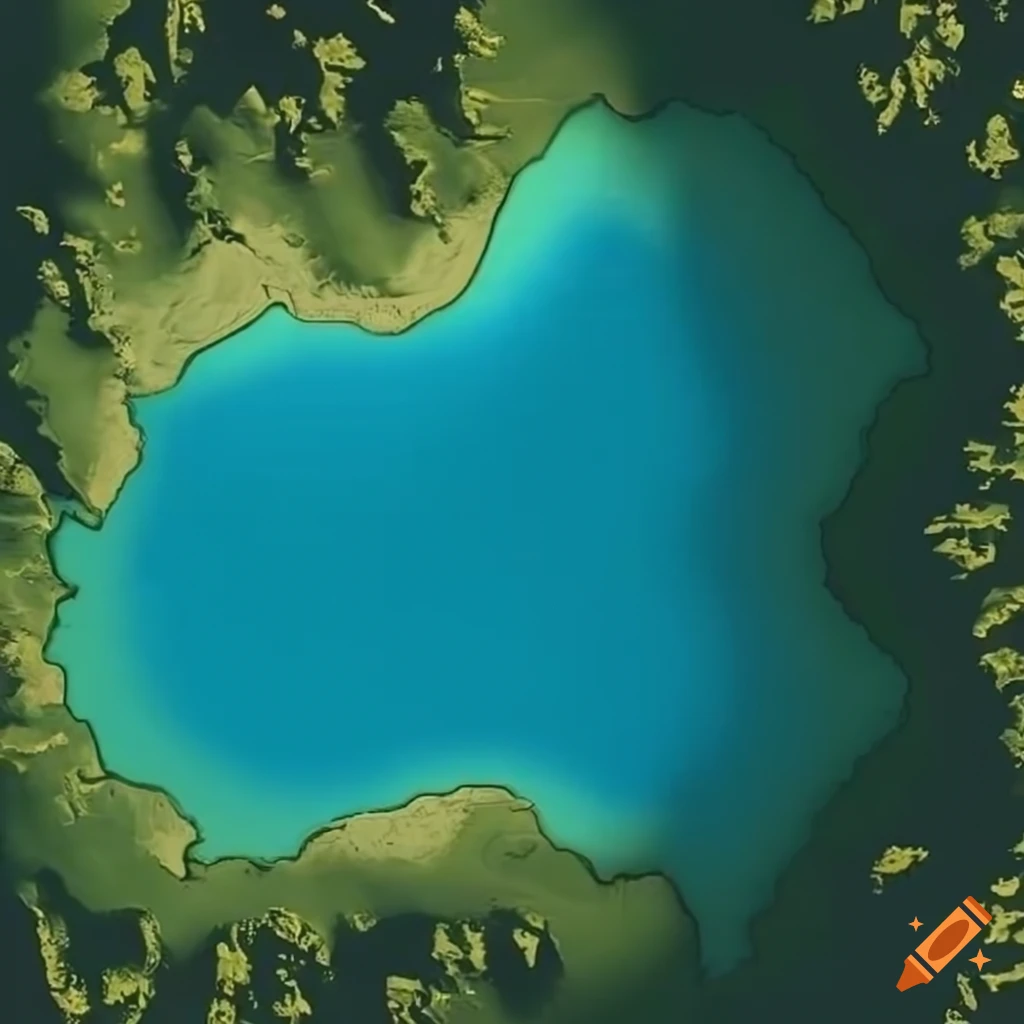Heightmap of a lake on Craiyon