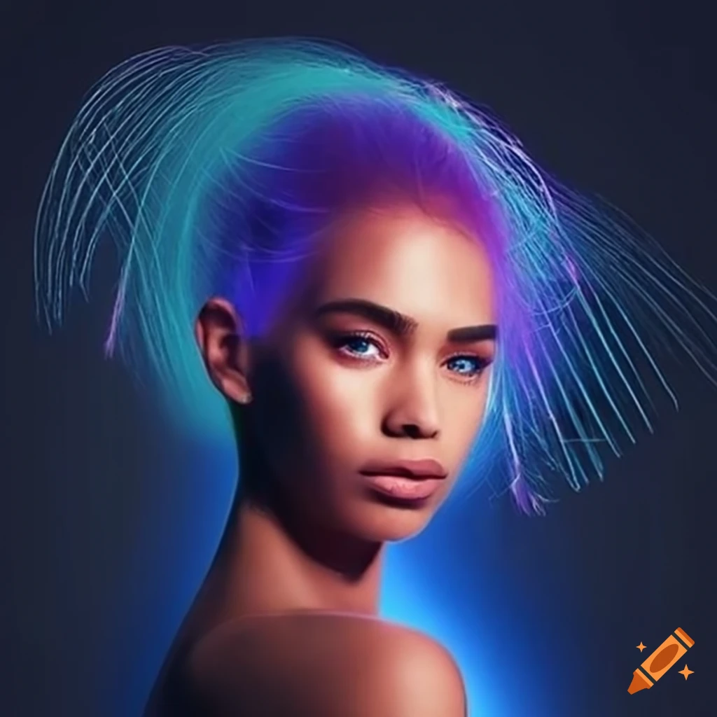 Hair with laser beams