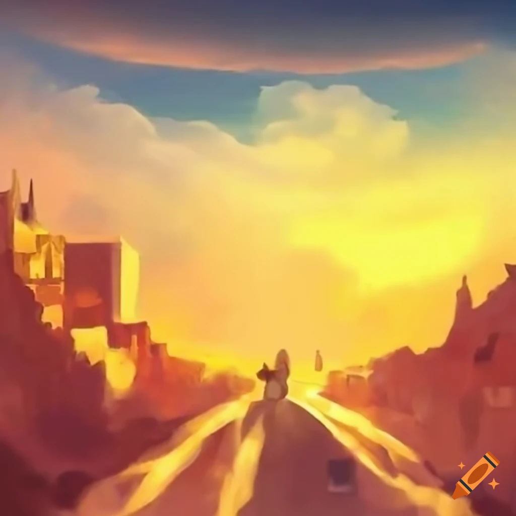 Biblical artwork of jesus walking on the road to jerusalem on Craiyon