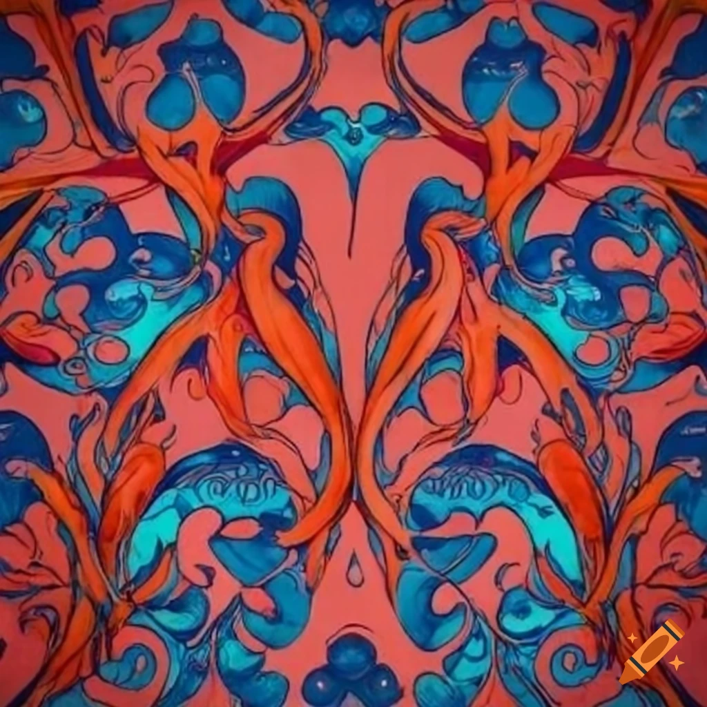 Colorful rococo floral pattern in intricate pop art style on Craiyon