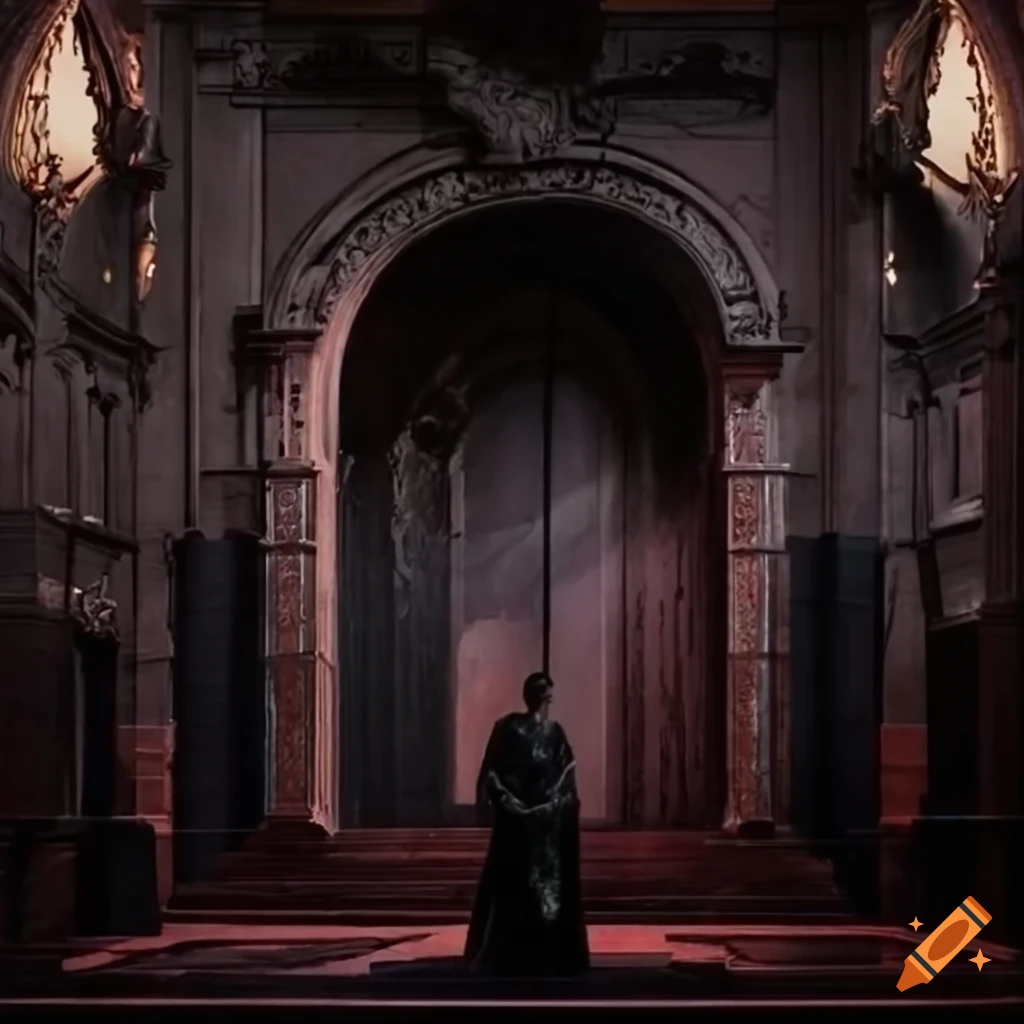 Stage design for the first scene of goethe's faust