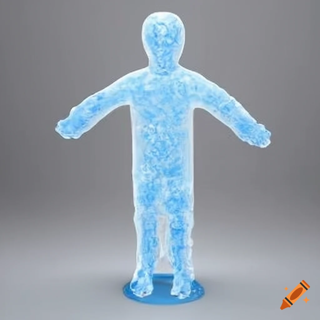 Artwork of a water figure symbolizing adaptation on Craiyon