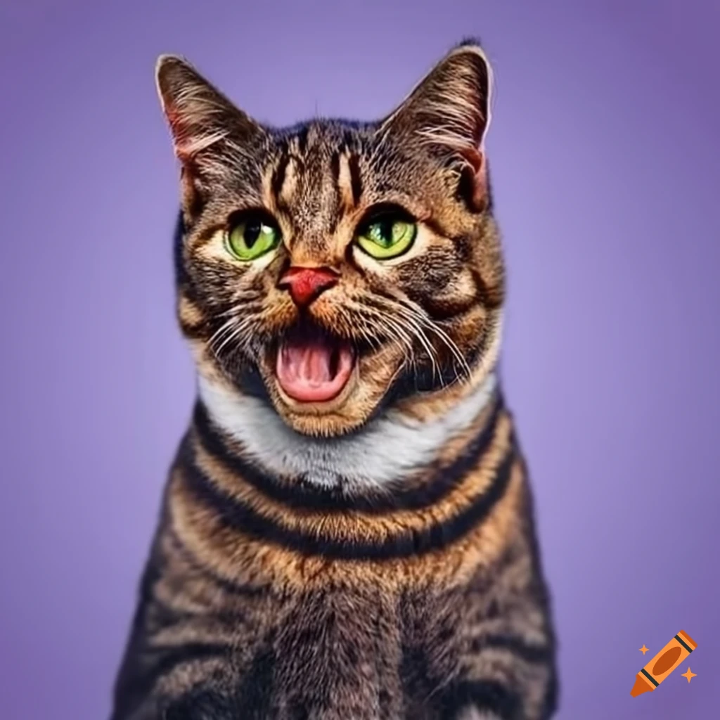 Cat purring on Craiyon