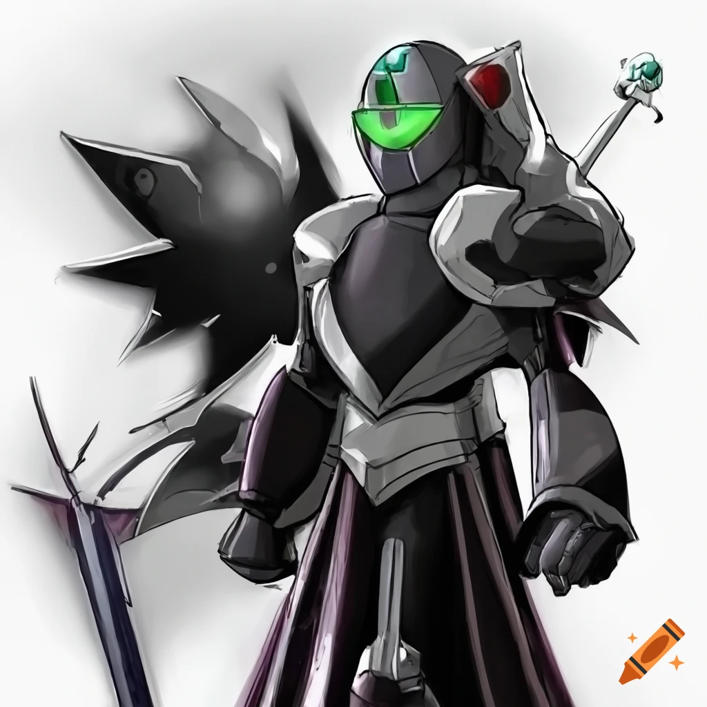 High-resolution image of an evil knight villain in gold and silver armor