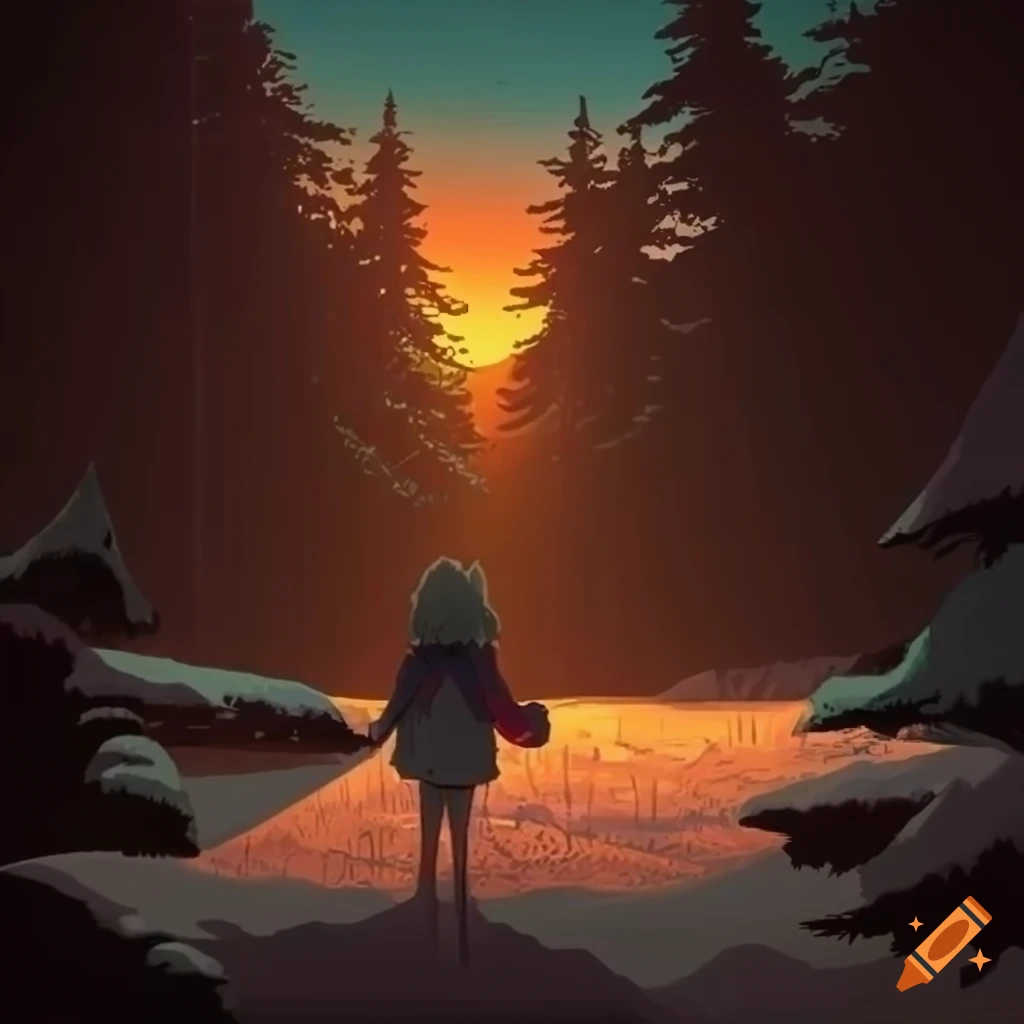 Cel-shaded point-and-click adventure game scene on Craiyon