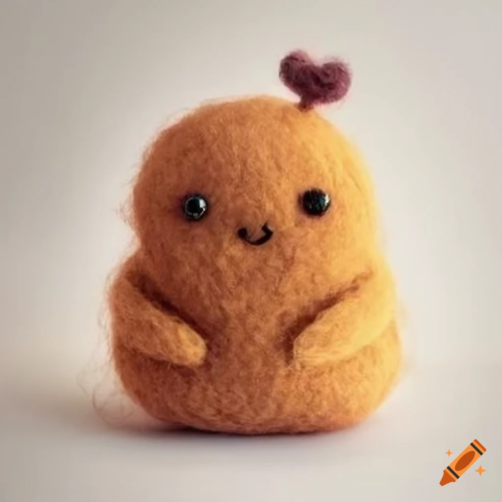 Fuzzy and cute snake made of felt material on Craiyon