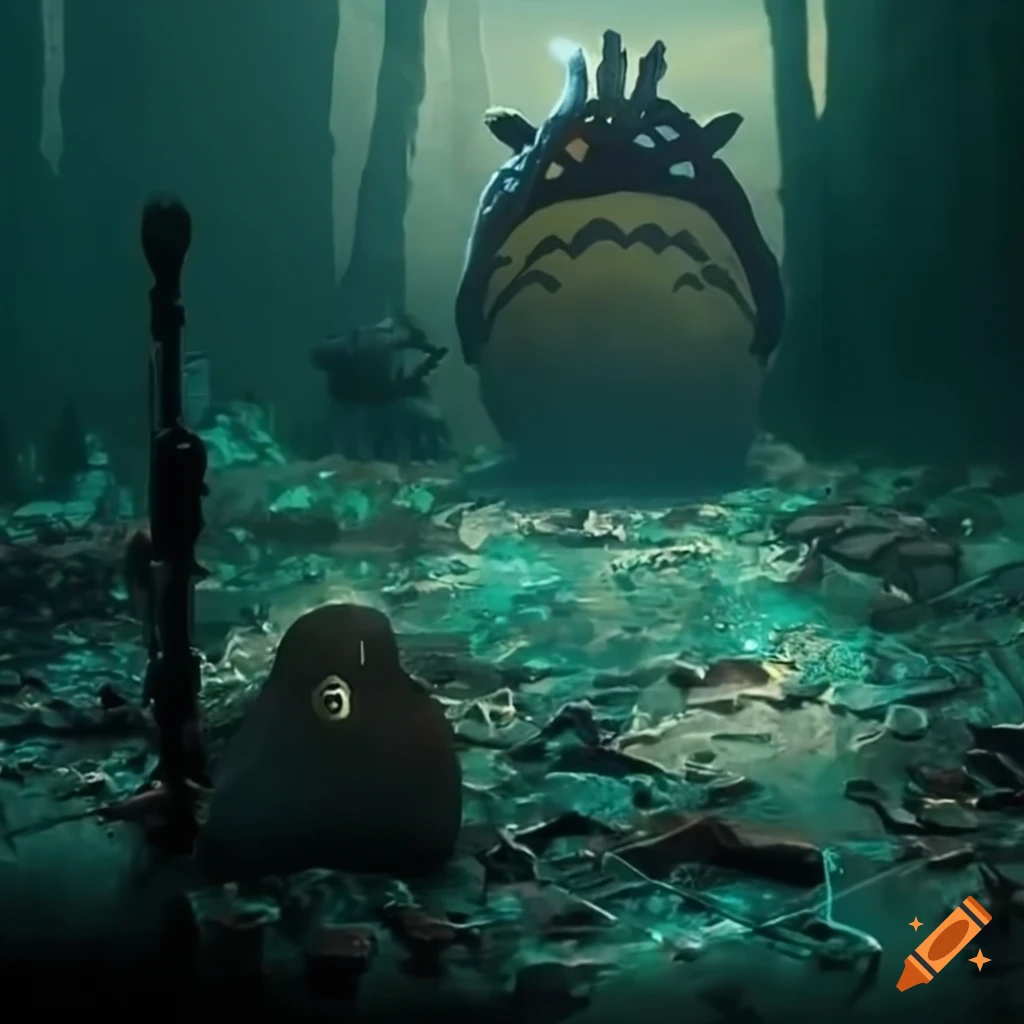 Glittery salzburg totoro blade runner diorama