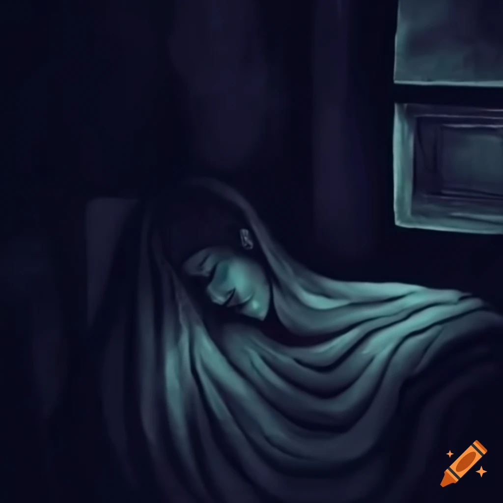 Woman Hiding Under Blankets In A Dark Room On Craiyon woman-hiding-under-blankets-in-a-dark-room-on-craiyon