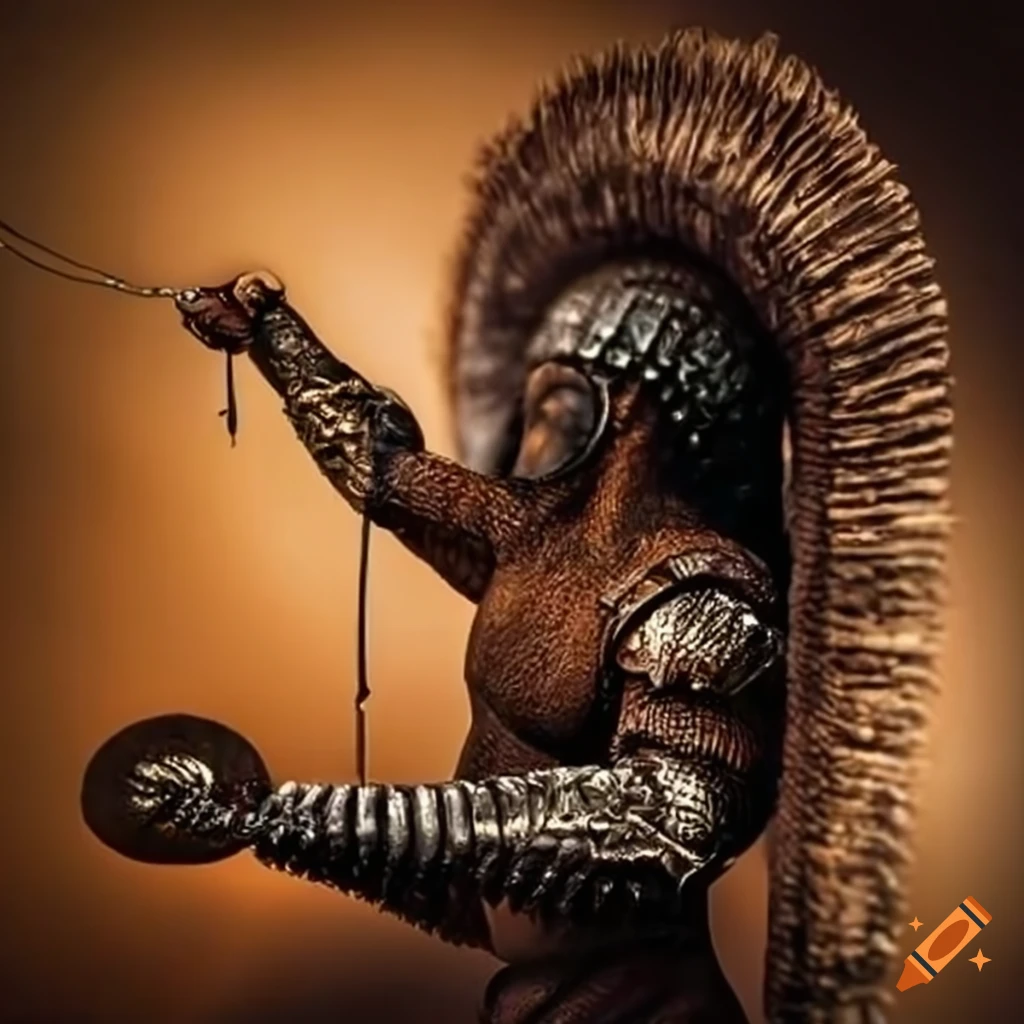 Image of a strong warrior with a metal hand