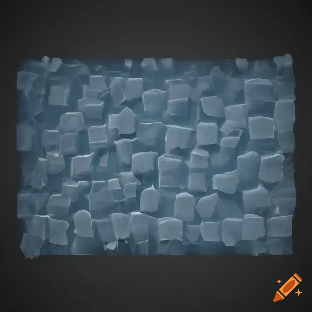 Ice block wall in a 2d video game on Craiyon