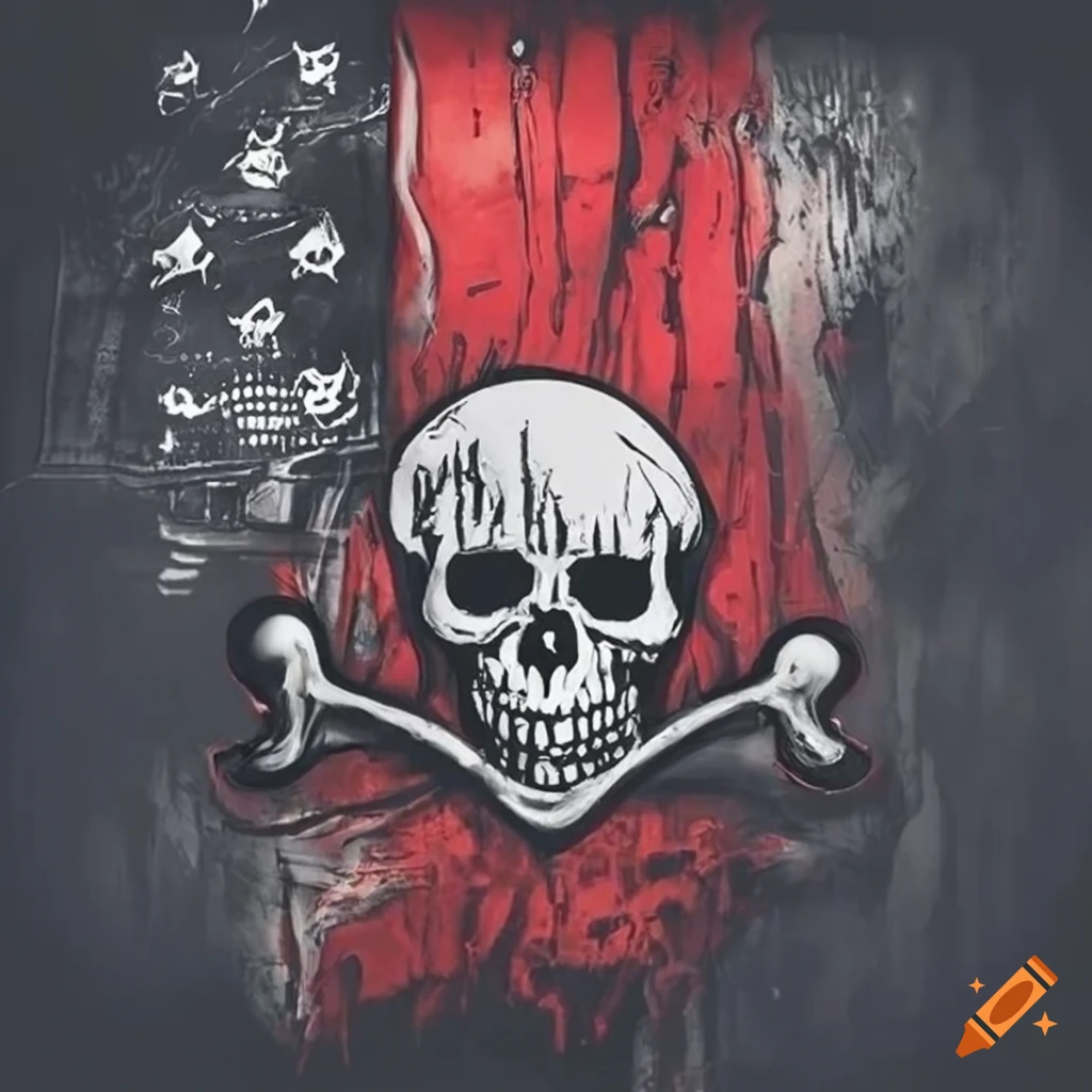 Pirate skull with sunglasses on a golden coin on Craiyon