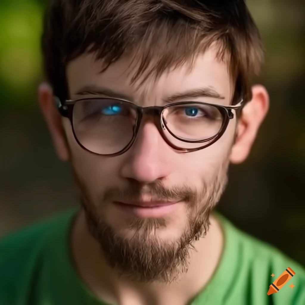 Portrait Of A Young European Man With Brown Hair And Blue Eyes On Craiyon