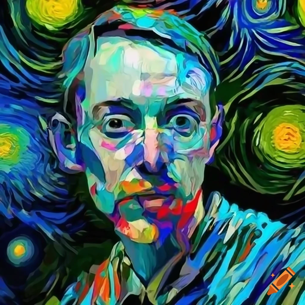 Portrait of jeff bezos in the style of vincent van gogh on Craiyon
