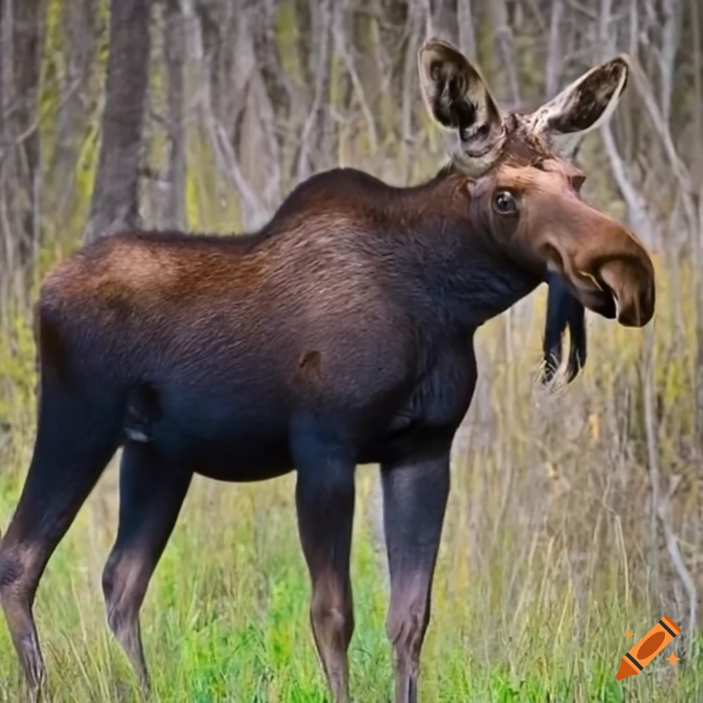 Teddy roosevelt riding a moose on Craiyon