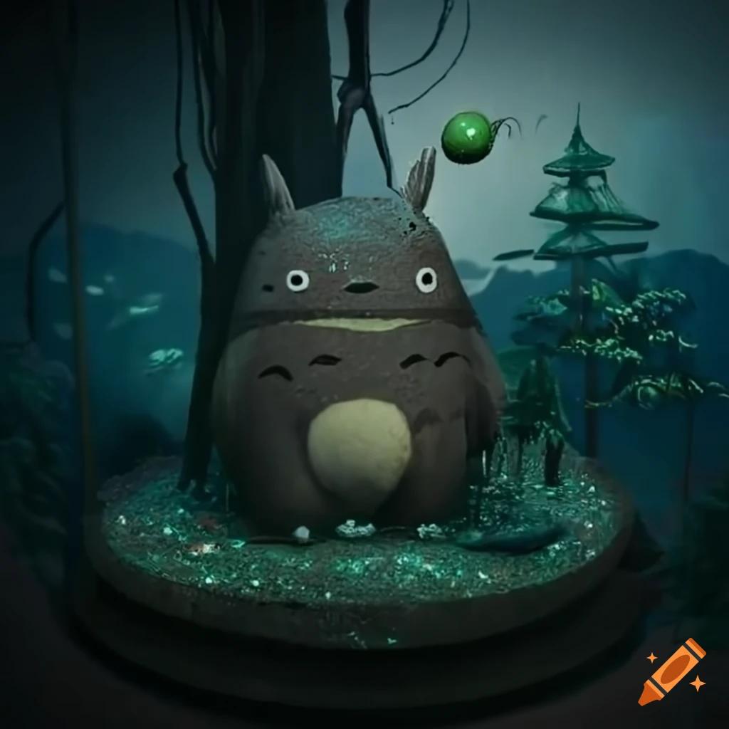 Diorama of salzburg totoro blade runner on Craiyon