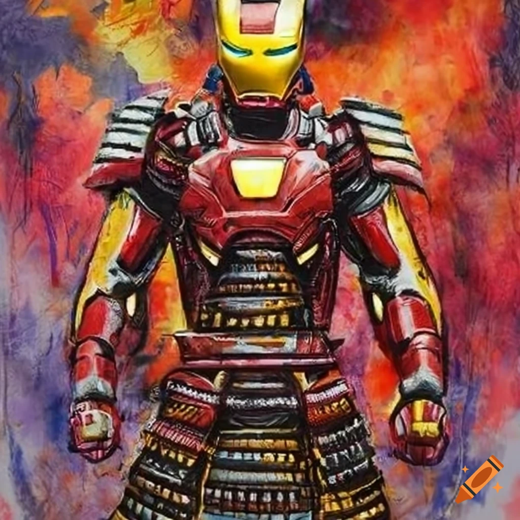 Samurai-inspired iron man suits from japan on Craiyon
