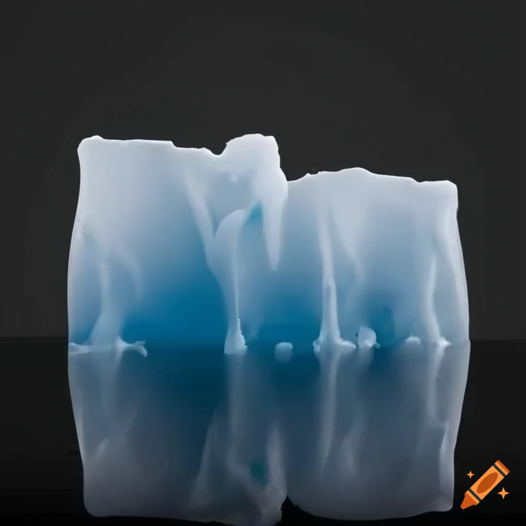 Abstract art of melting ice columns on Craiyon