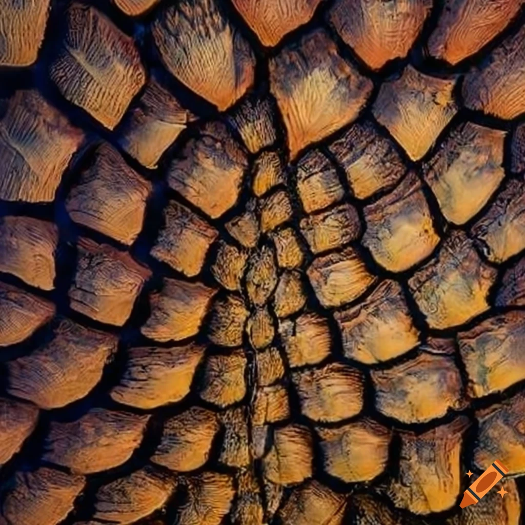 Close-up of intricate and unique turtle shell pattern on Craiyon