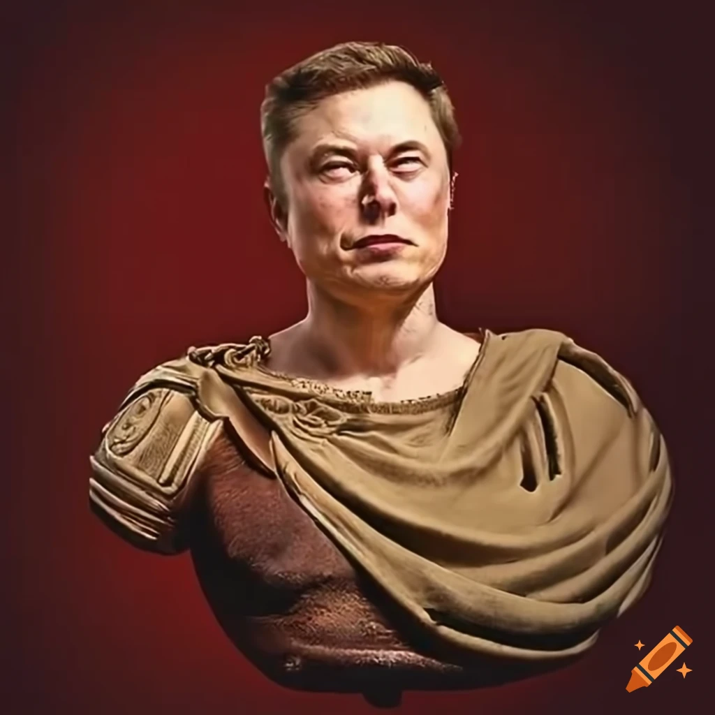 Humorous Depiction Of Elon Musk As A Roman Emperor On Craiyon