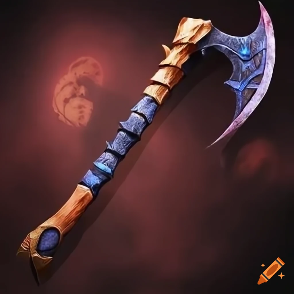 Image of a mythical axe on Craiyon
