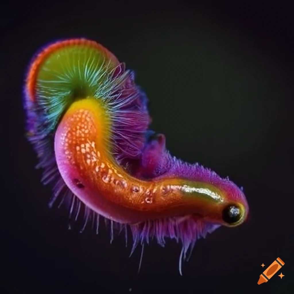 Colorful leech on Craiyon
