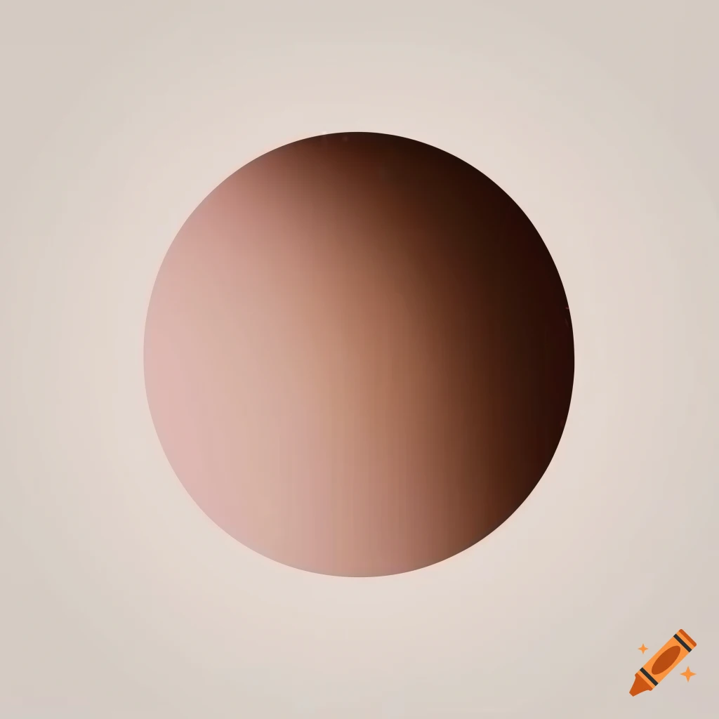 Digital Illustration Of A Textured Brown Hair Circle On A White Background
