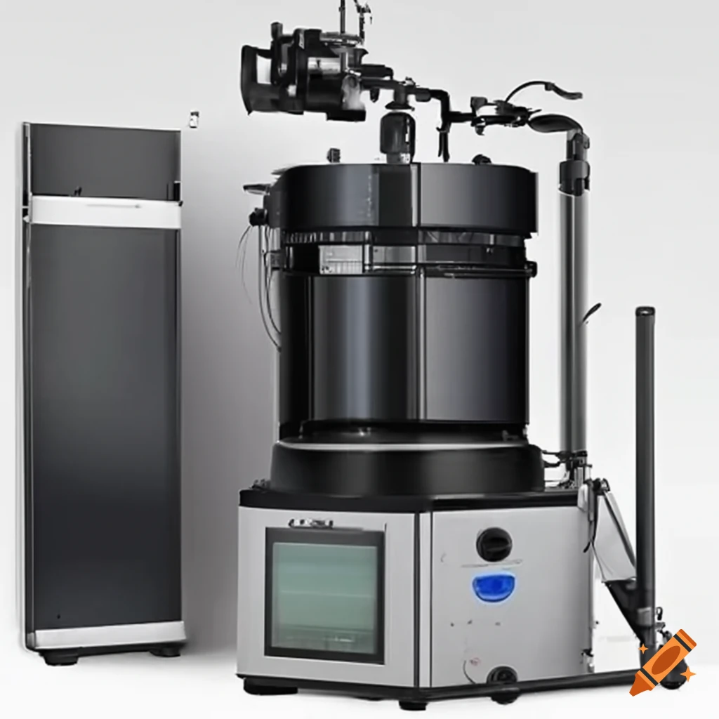 Photo of an advanced algae bioreactor system on Craiyon