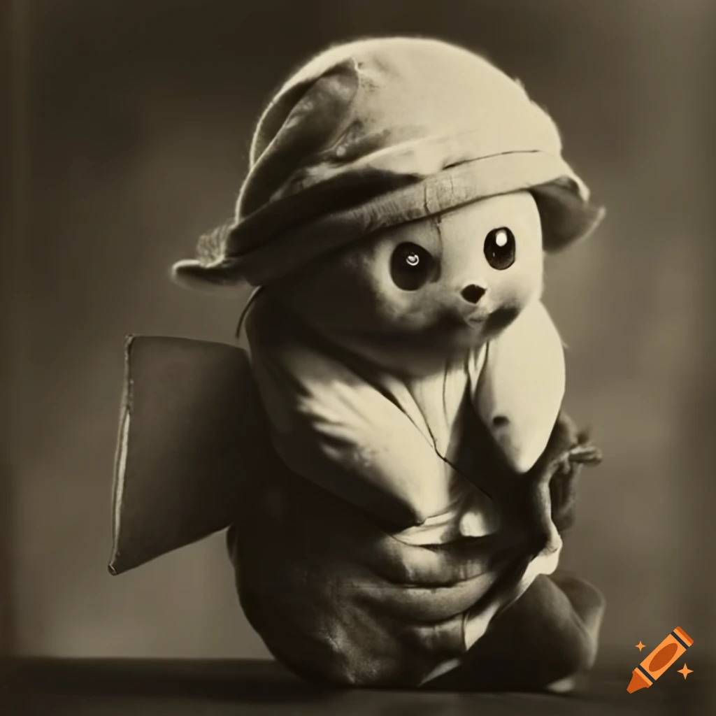 Vintage pikachu with a monocle