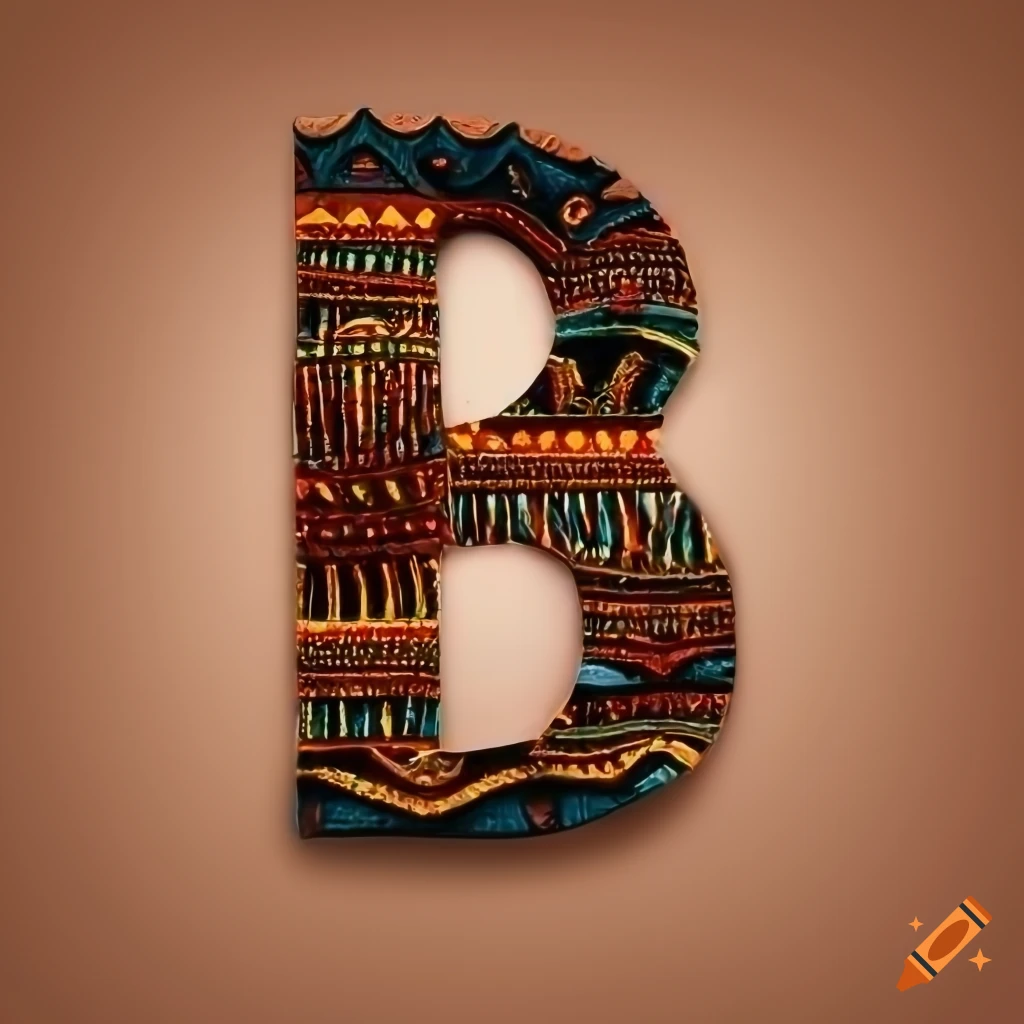 Ultra realistic letter A with African folk motifs on Craiyon