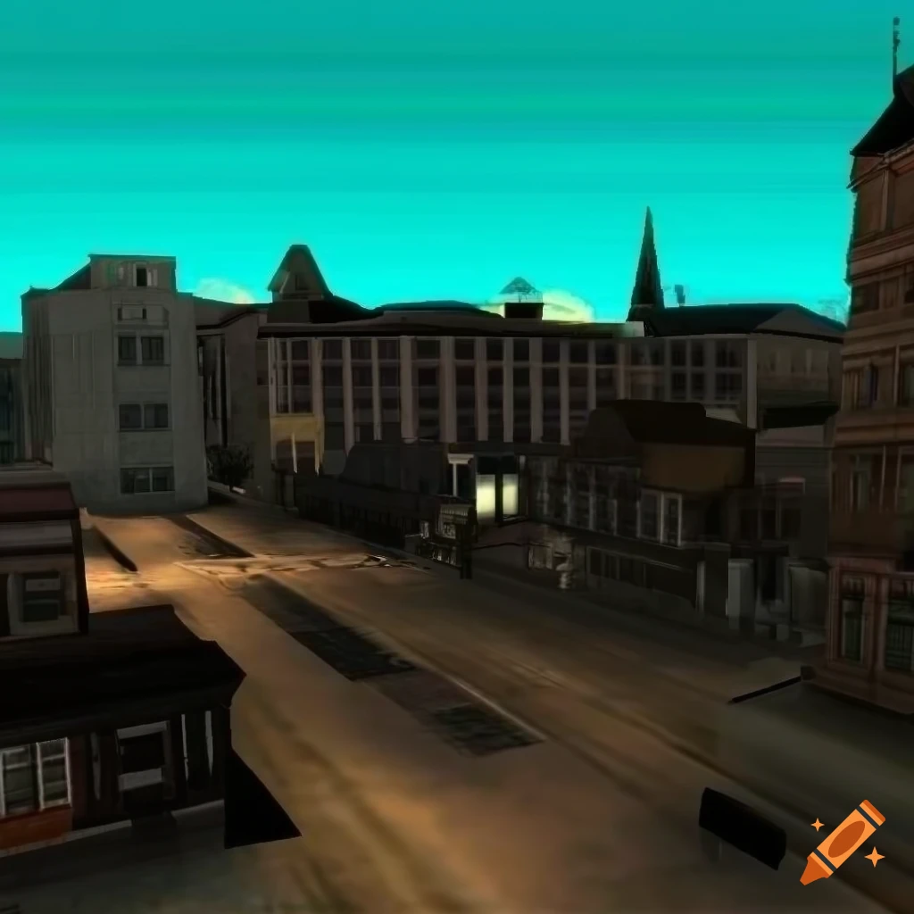 Königsberg city in gta san andreas style artwork on Craiyon