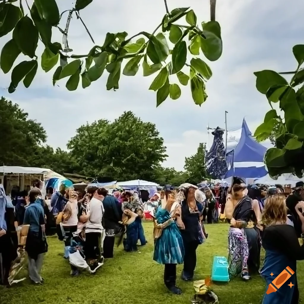 Image of a public food festival on Craiyon