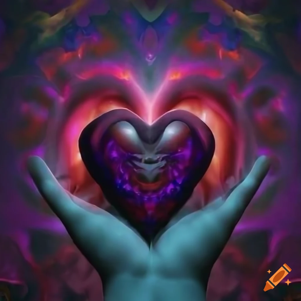 Symbol of a dark aura heart