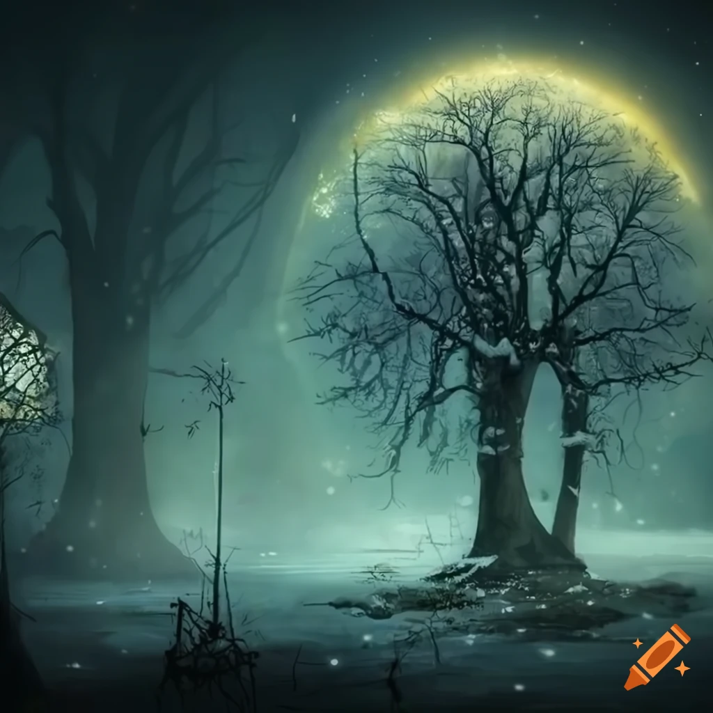 Surreal landscape with strange creatures and fantastical elements on Craiyon