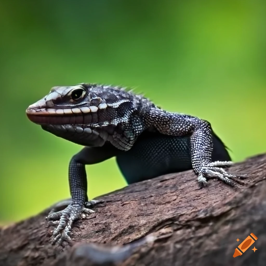 Hybrid lizard with earwig features in full body view on Craiyon