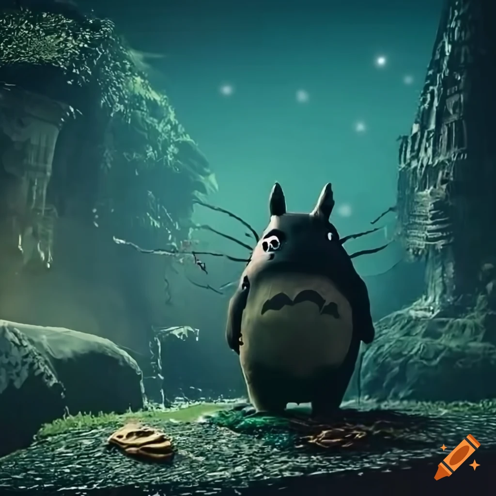 Diorama of salzburg totoro blade runner on Craiyon